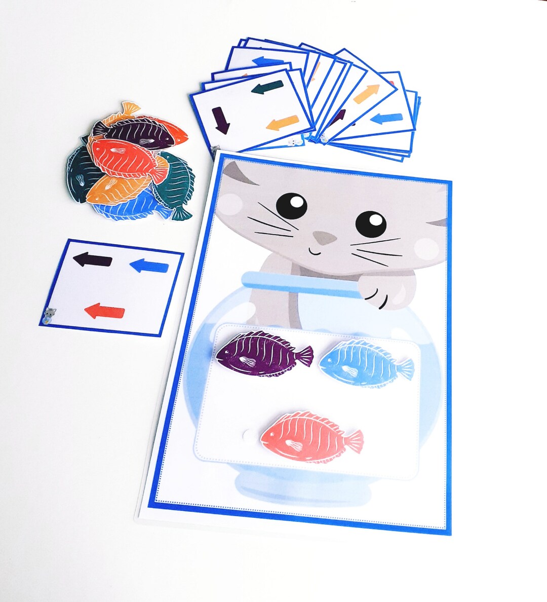 Direction Pattern Activity, Colors Matching Game , Fine Motor Skills - Etsy