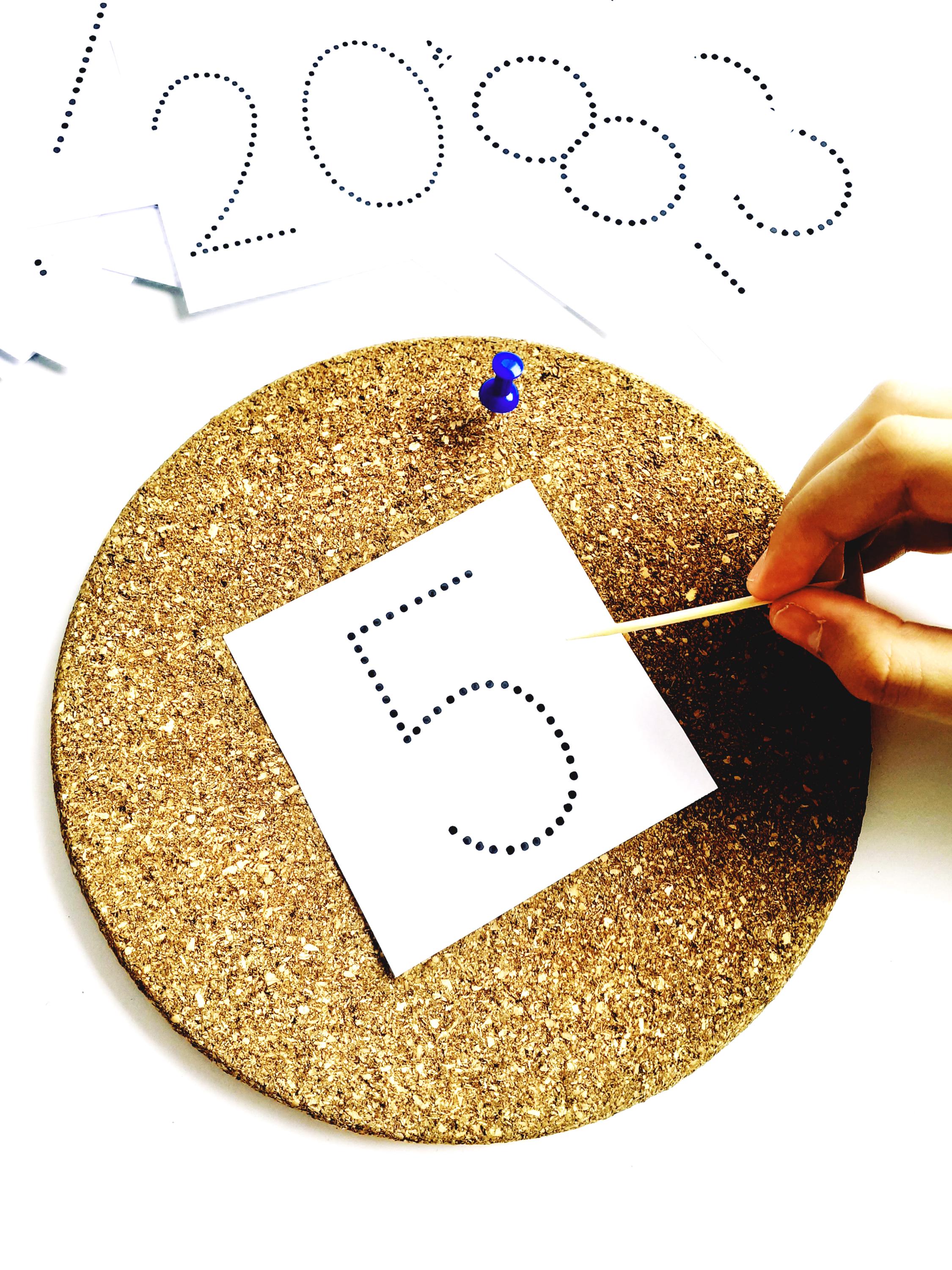 Numbers Pin Poking Activity, Printable Learning Numbers, 0-20 Numbers ...