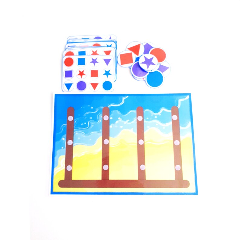 Printable Pattern Activity With Shapes, Shape Matching Game - Etsy UK