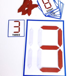 Learn Numbers 1 to 10, Digital Numbers 1 to 10, Number Matching Game - Etsy