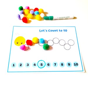 Caterpillar Counting Activity Numbers 1 to 10 Count for Kids - Etsy