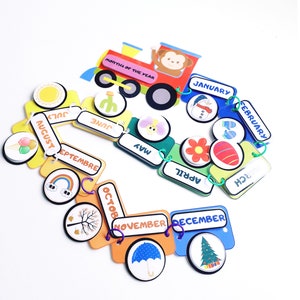 Months of the Year and Seasons , Fine Motor Activity - Etsy