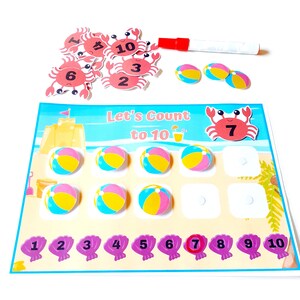 Summer Counting Activity Numbers 1 to 10 Count for Kids - Etsy