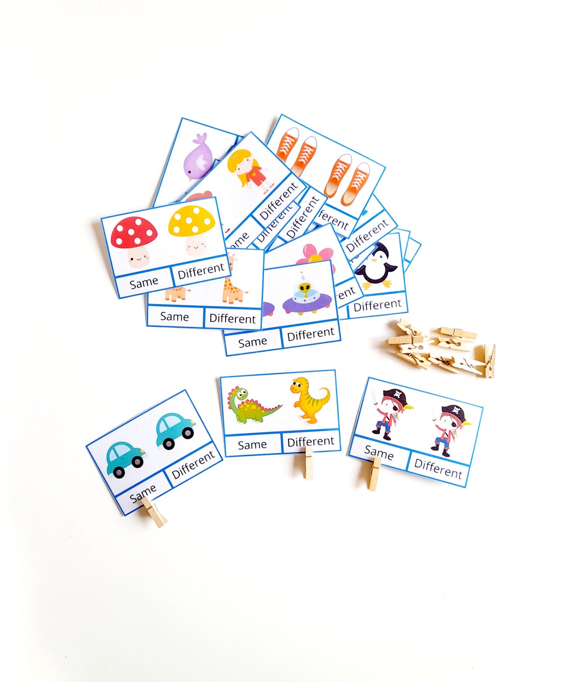 Printable Cards Same or Different Activity for Toddlers and ...
