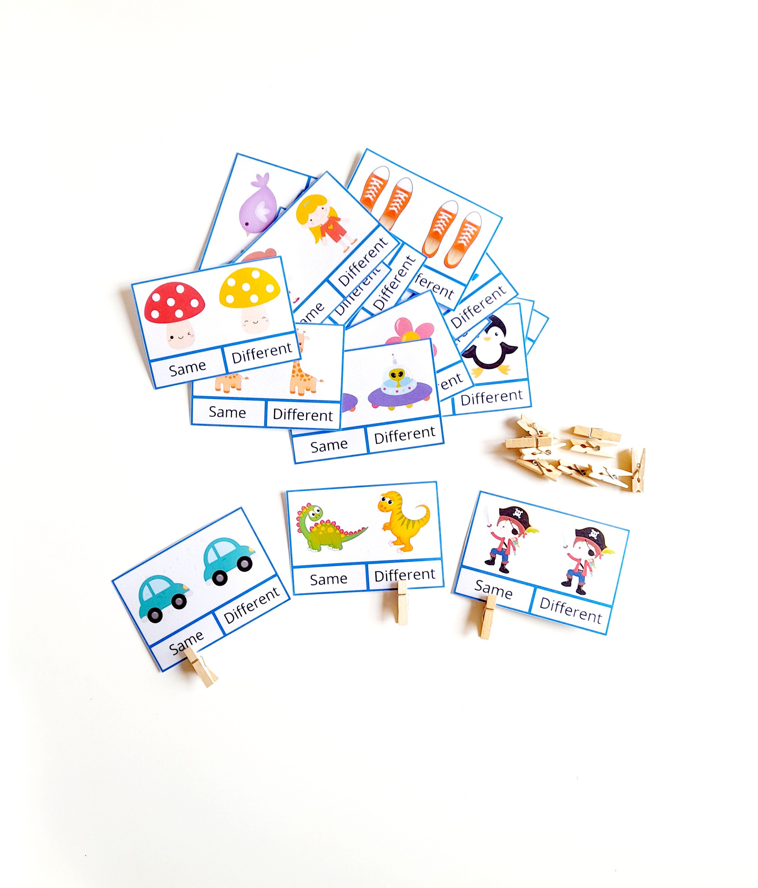 Printable Cards Same or Different Activity for Toddlers and - Etsy