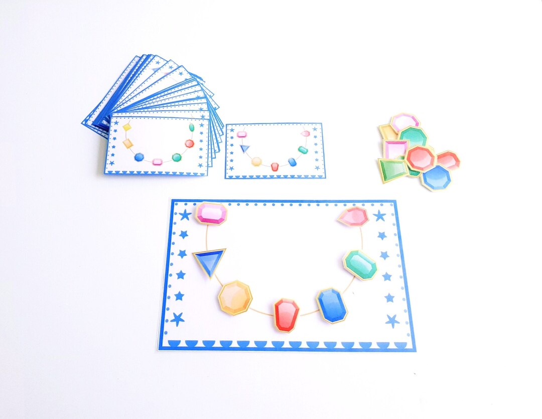 Printable Pattern Activity With Diamond, Shape Matching Activity - Etsy