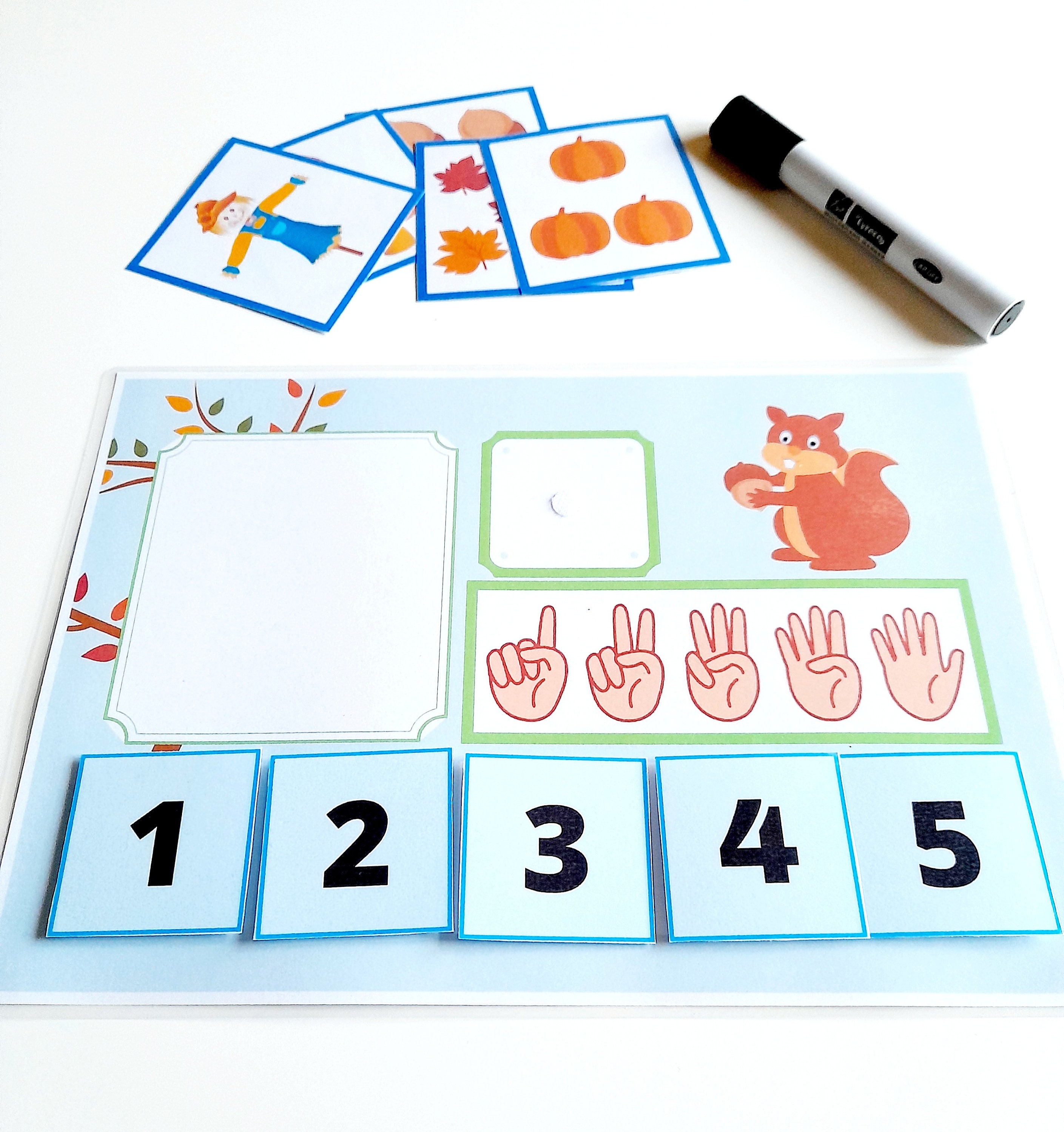 Autumn Counting Activity, Preschool Counting, Kindergarten Worksheets ...