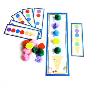 Build an Ice Cream With Pompoms, Fine Motor Activity - Etsy