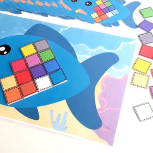 Fish Pattern Activity, Pattern Strips, Color Matching Game, Preschool ...