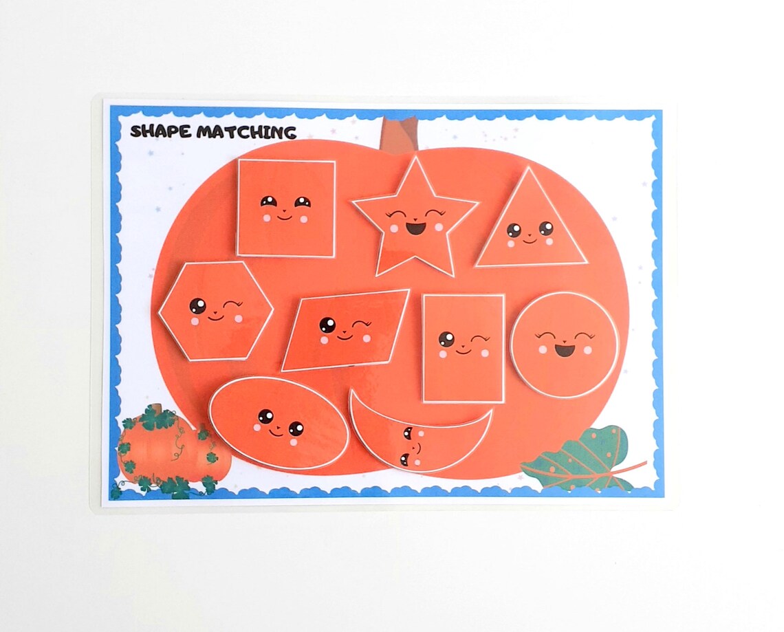 Shape Matching Game Homeschool Worksheet Preschool Shape - Etsy