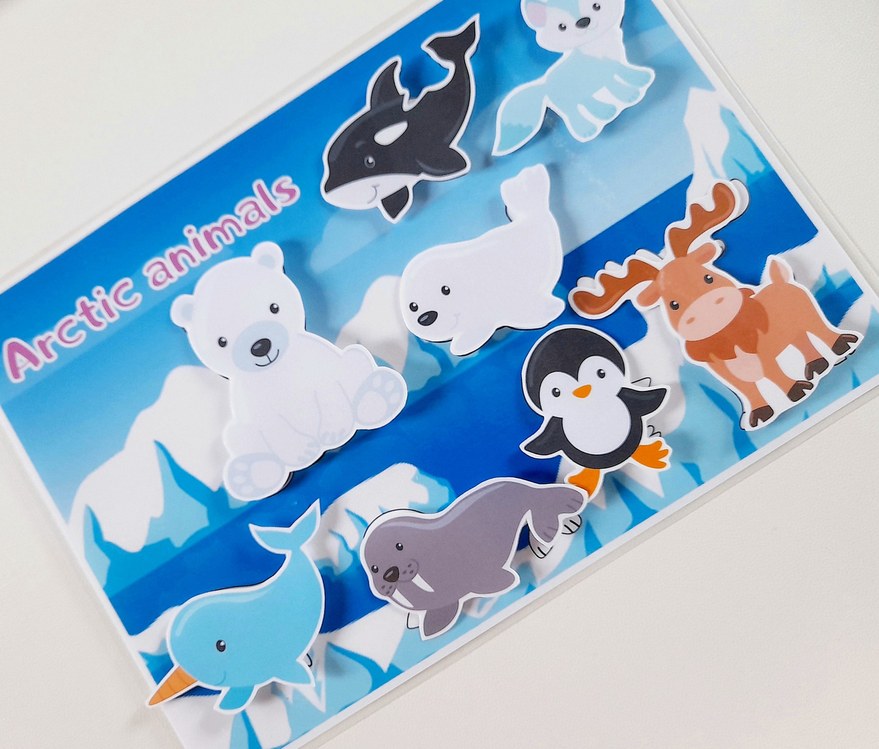 Animal Matching Game, Arctic Animal Matching , Memory Game, Printable ...