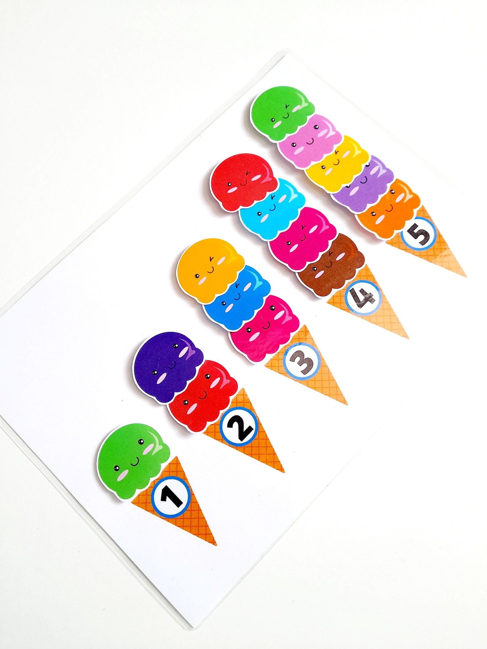 Ice Cream Counting Activity and Busy Book for Toddlers - Etsy