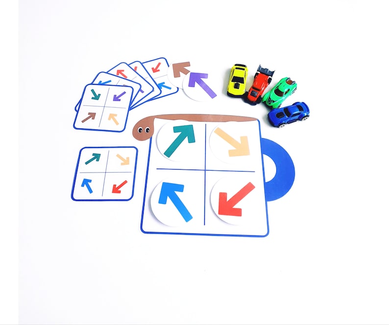 Direction Pattern Activity Colors Matching Game Fine Motor Skills - Etsy