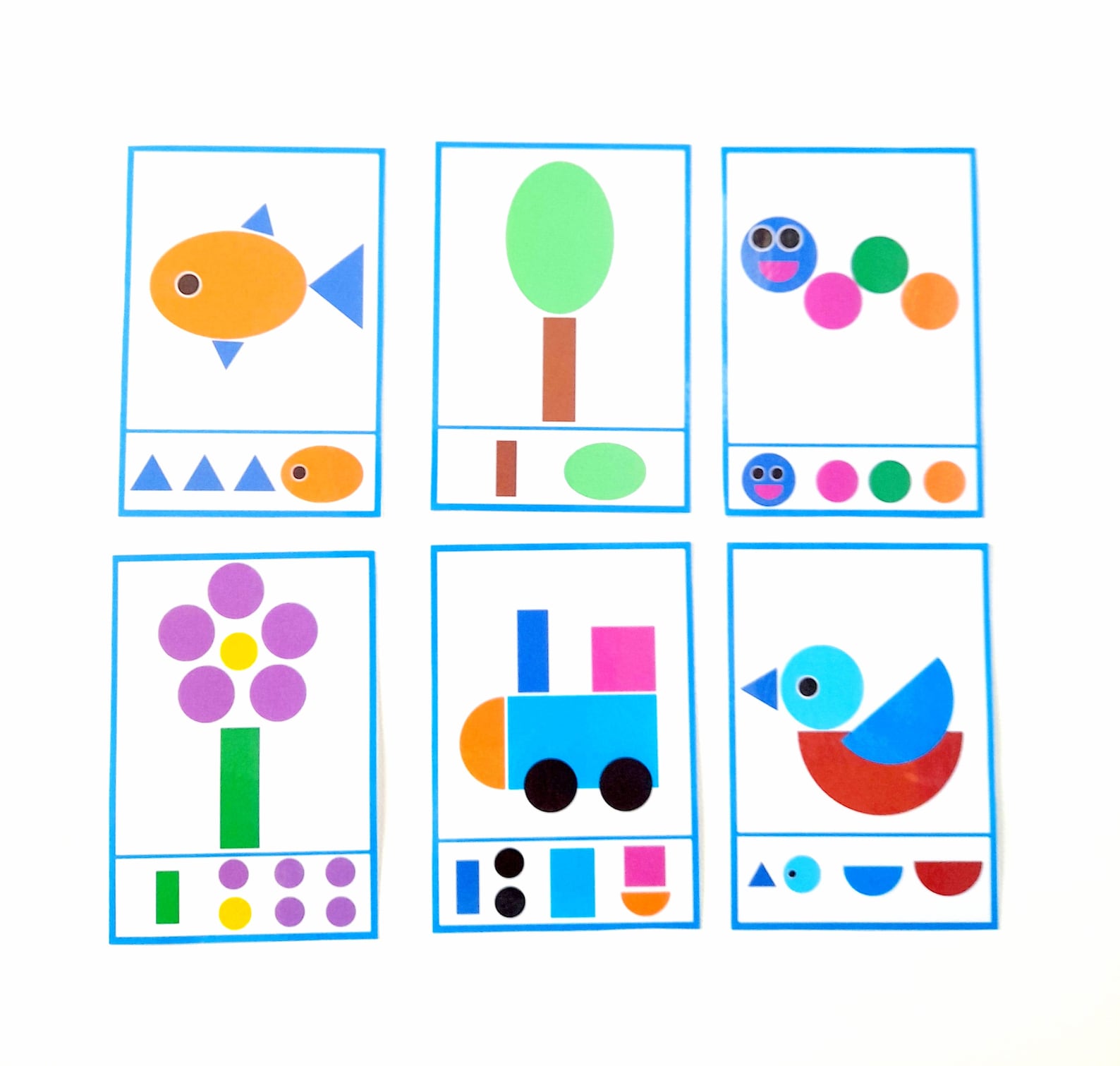Puzzle Activity With Shapes and Pattern Activity for Toddlers - Etsy