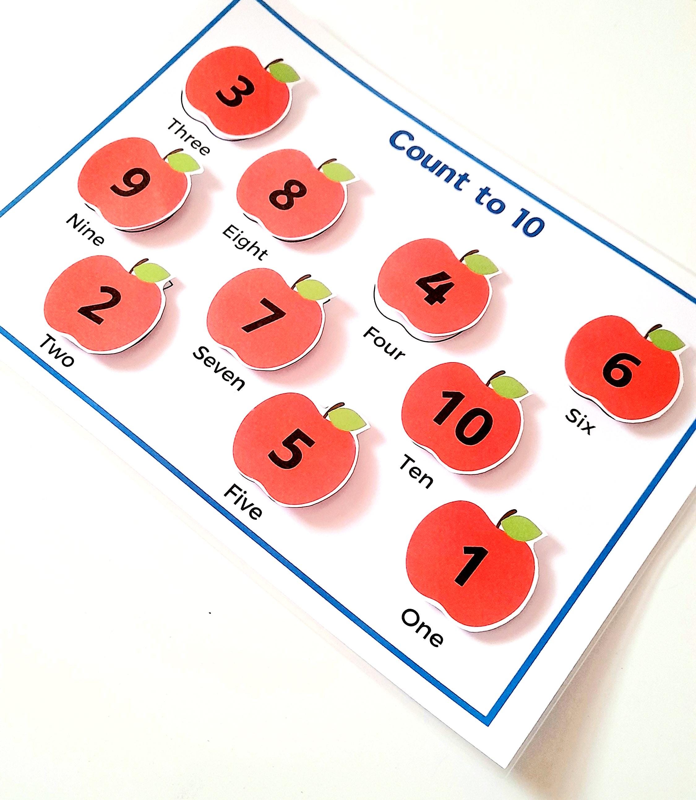 Learn to Count 1 to 10 With Apple - Etsy