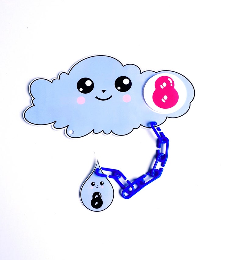 Rain Chains Counting Activity, Fine Motor Counting, Learn Numbers 1-20 ...
