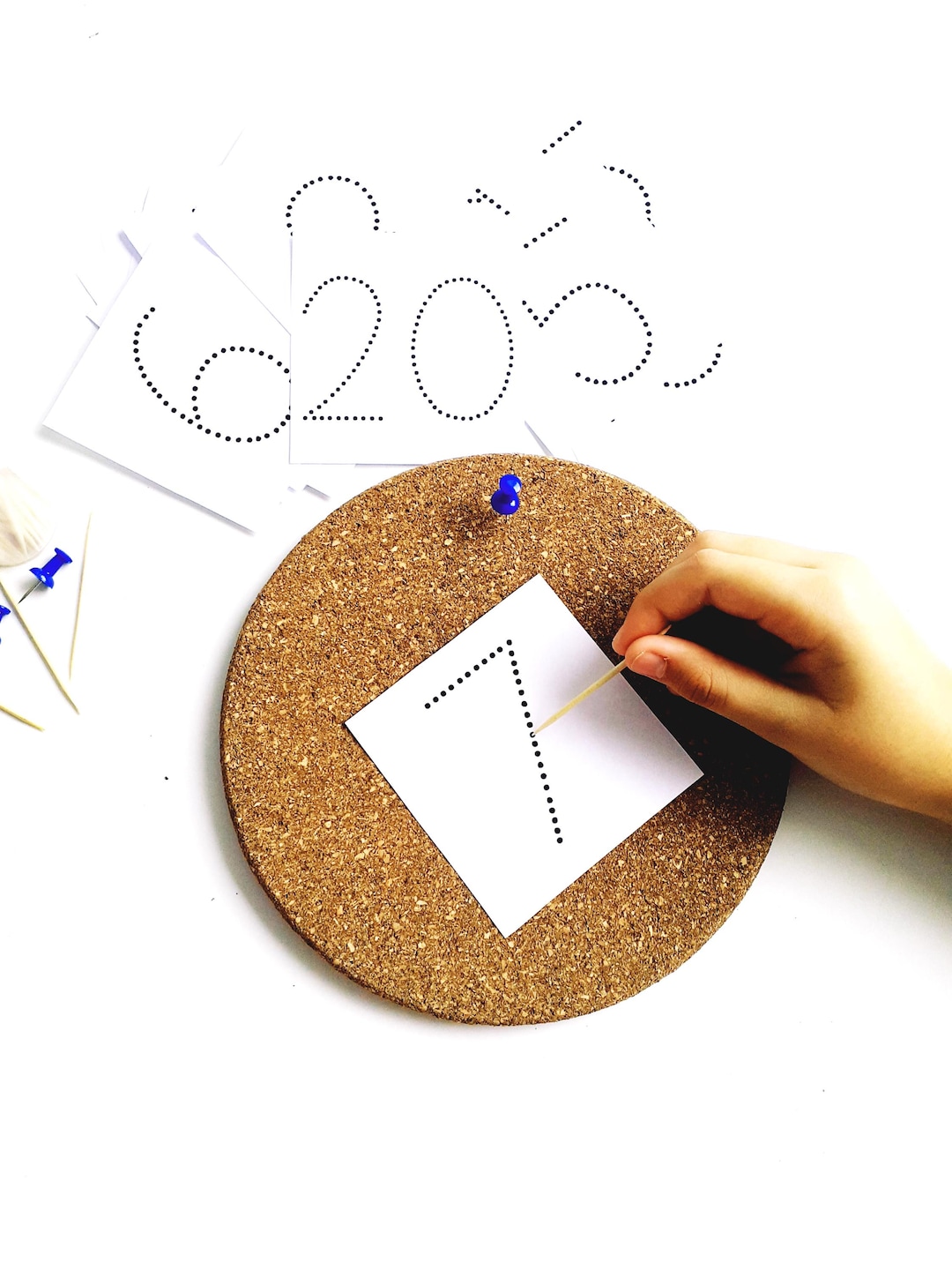 Numbers Pin Poking Activity, Printable Learning Numbers, 0-20 Numbers ...