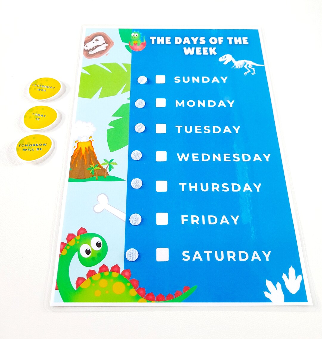 Calendar the Days of the Week, Dinosaur Calendar, Printable Home School ...