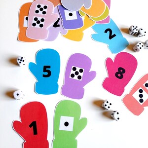Mitten Counting Activity, Kindergarten Worksheets, Learn to Count 1 to ...