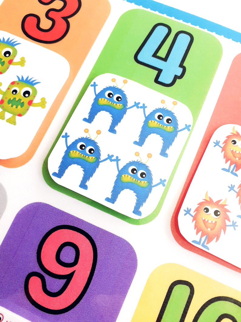 Monster Counting Activity Numbers 1 to 10 Count Preschool - Etsy Australia
