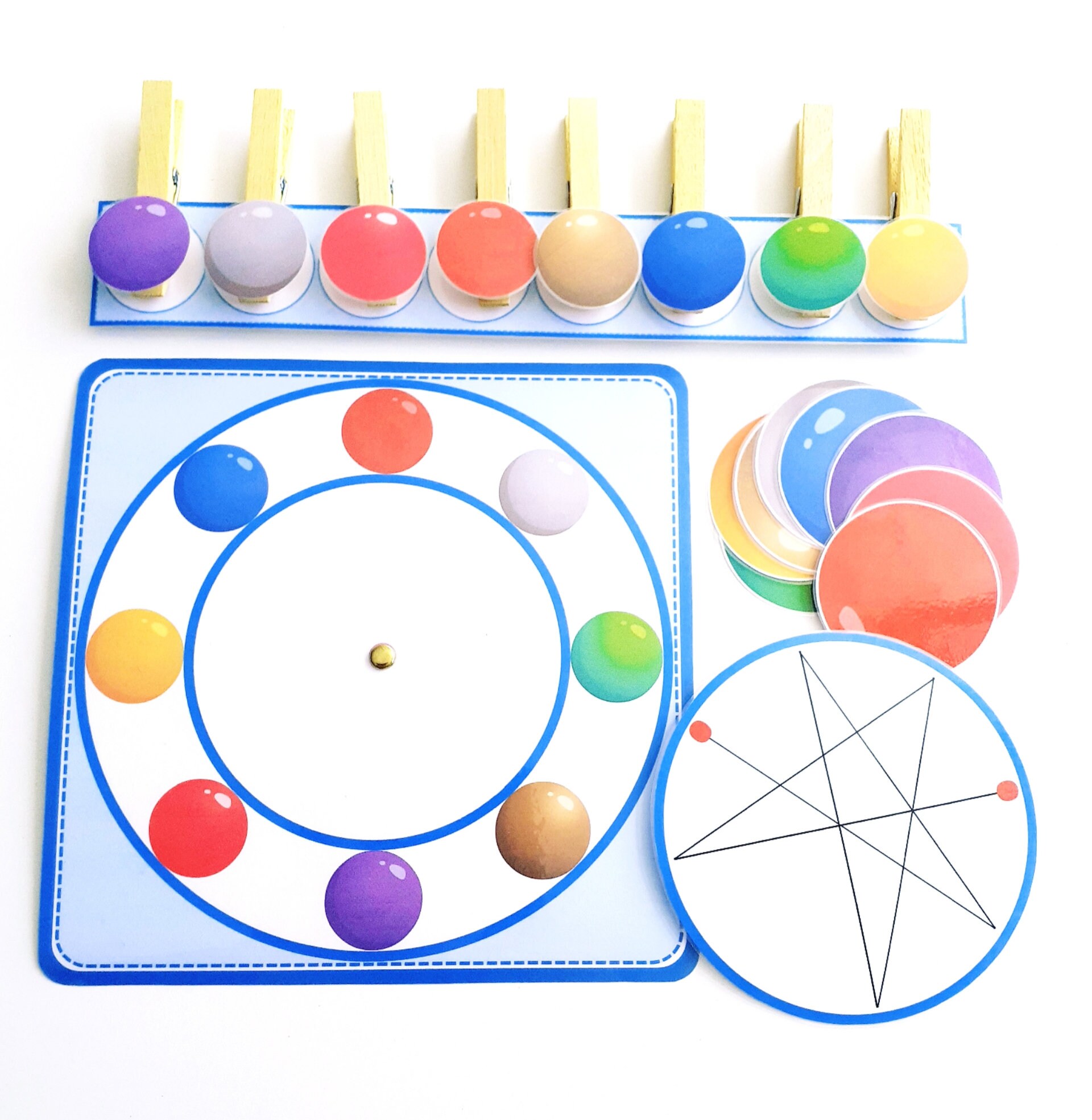 Color Wheel Activity, Matching Colors Pattern, Color Matching Game ...