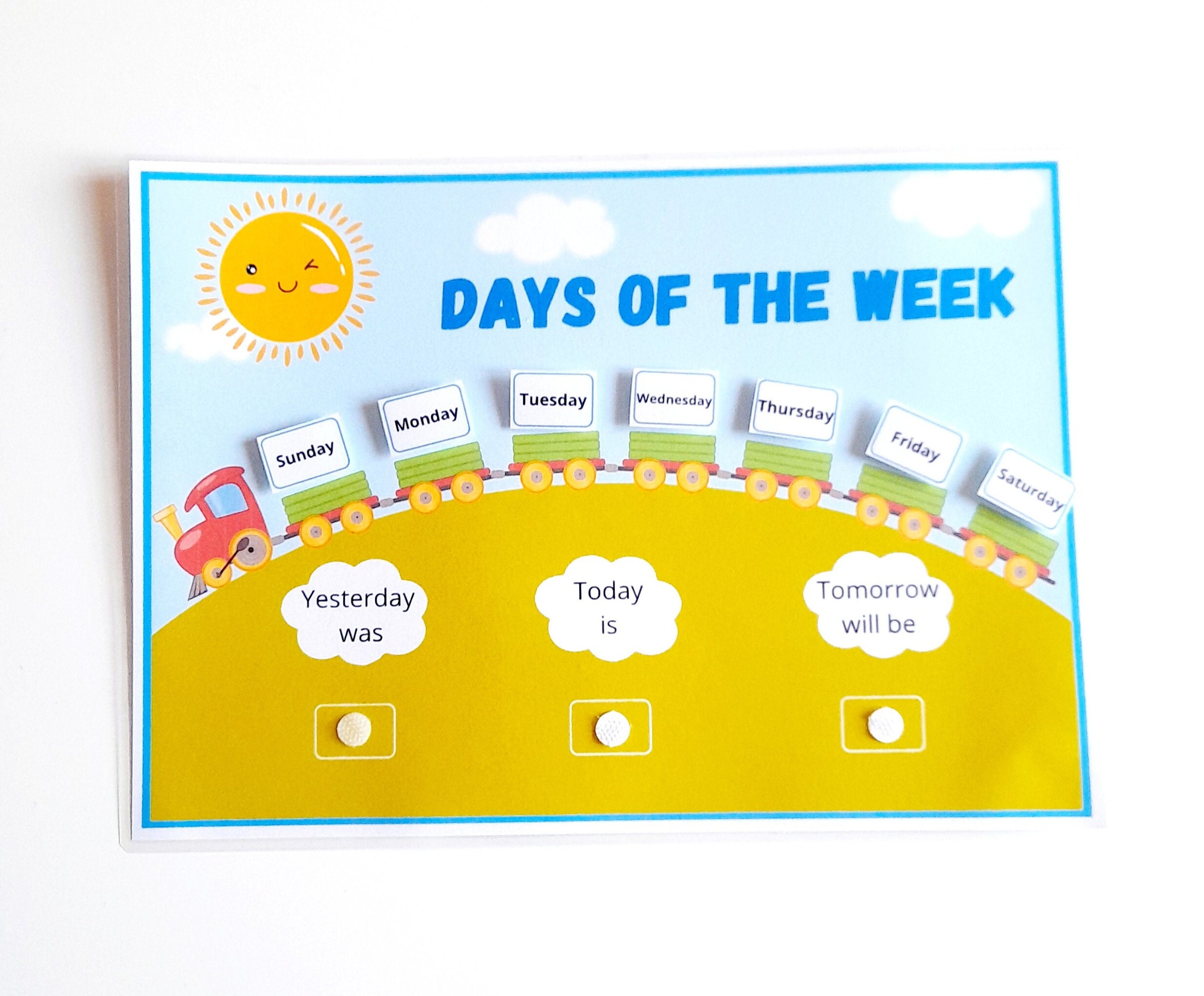 Calendar the Days of the Week Printable Calendar for Kids - Etsy