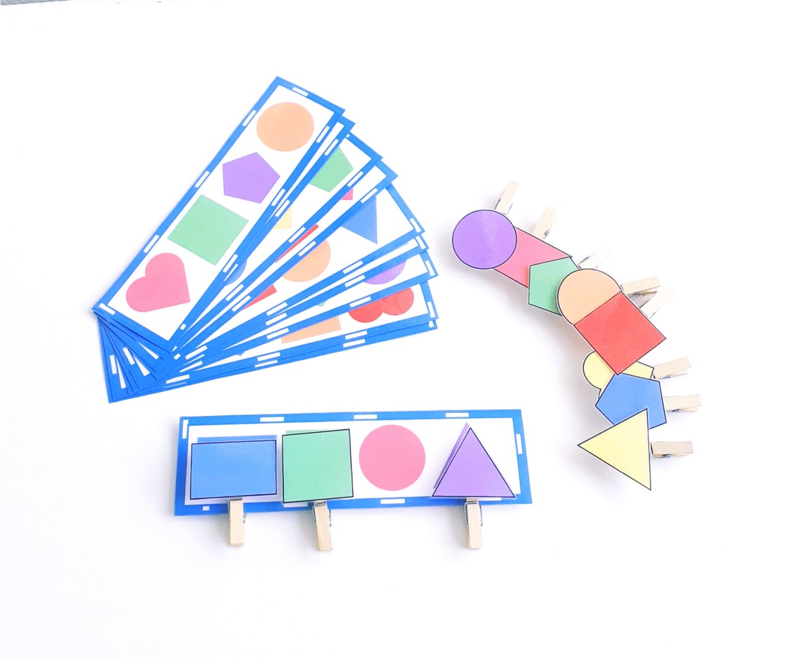 Shape Matching Game Learning Shapes Fine Motor Skills - Etsy