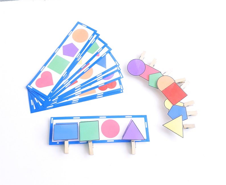 Shape Matching Game, Learning Shapes, Fine Motor Skills - Etsy