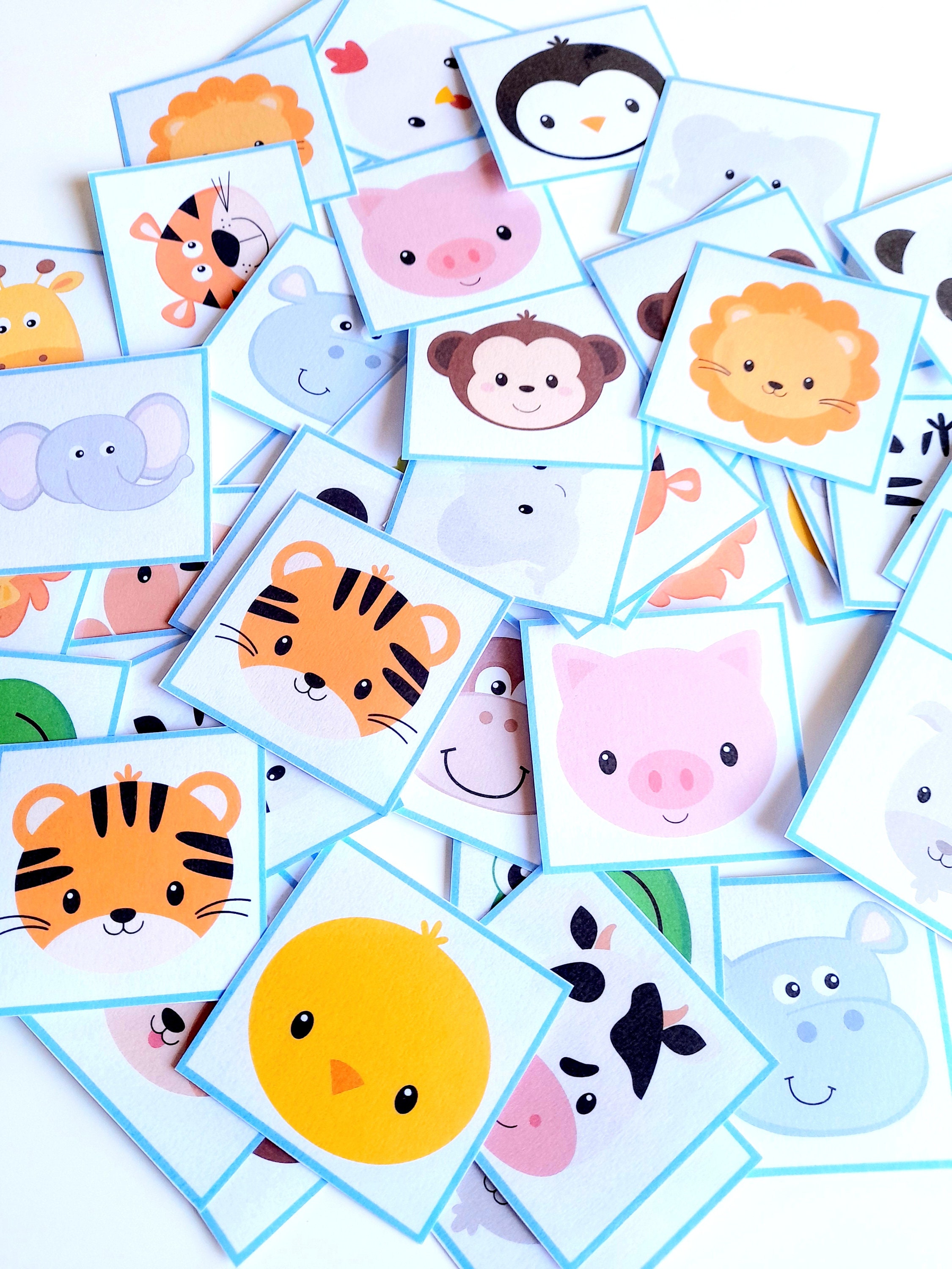 Animal Head Matching Activity and Match the Same Pictures for Toddlers ...