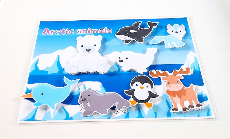 Animal Matching Game, Arctic Animal Matching , Memory Game, Printable ...