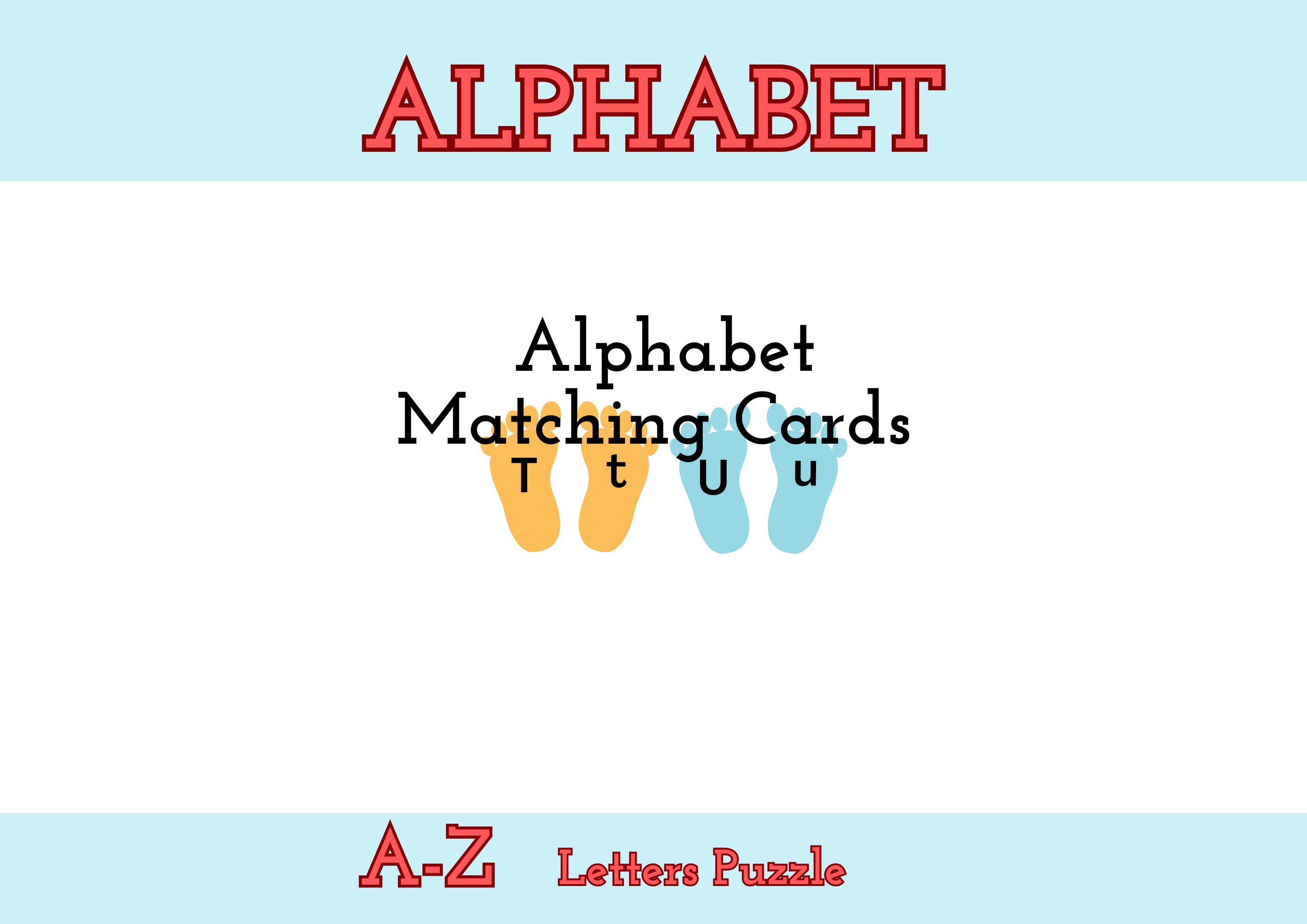 Alphabet Matching Cards Alphabet Matching Game Beginning - Etsy