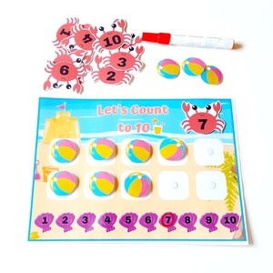 Summer Counting Activity Numbers 1 to 10 Count for Kids - Etsy