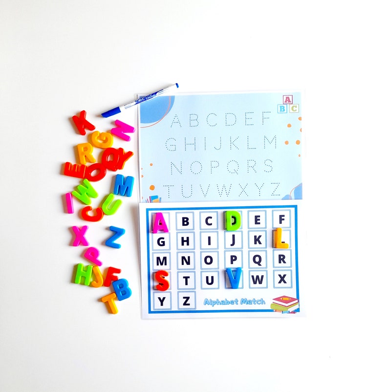 Match the Letters and Tracing Alphabet - Etsy