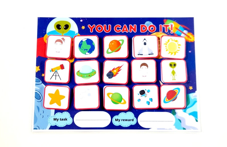 Space Reward Chart Printable Behavior Chart Responsibility - Etsy