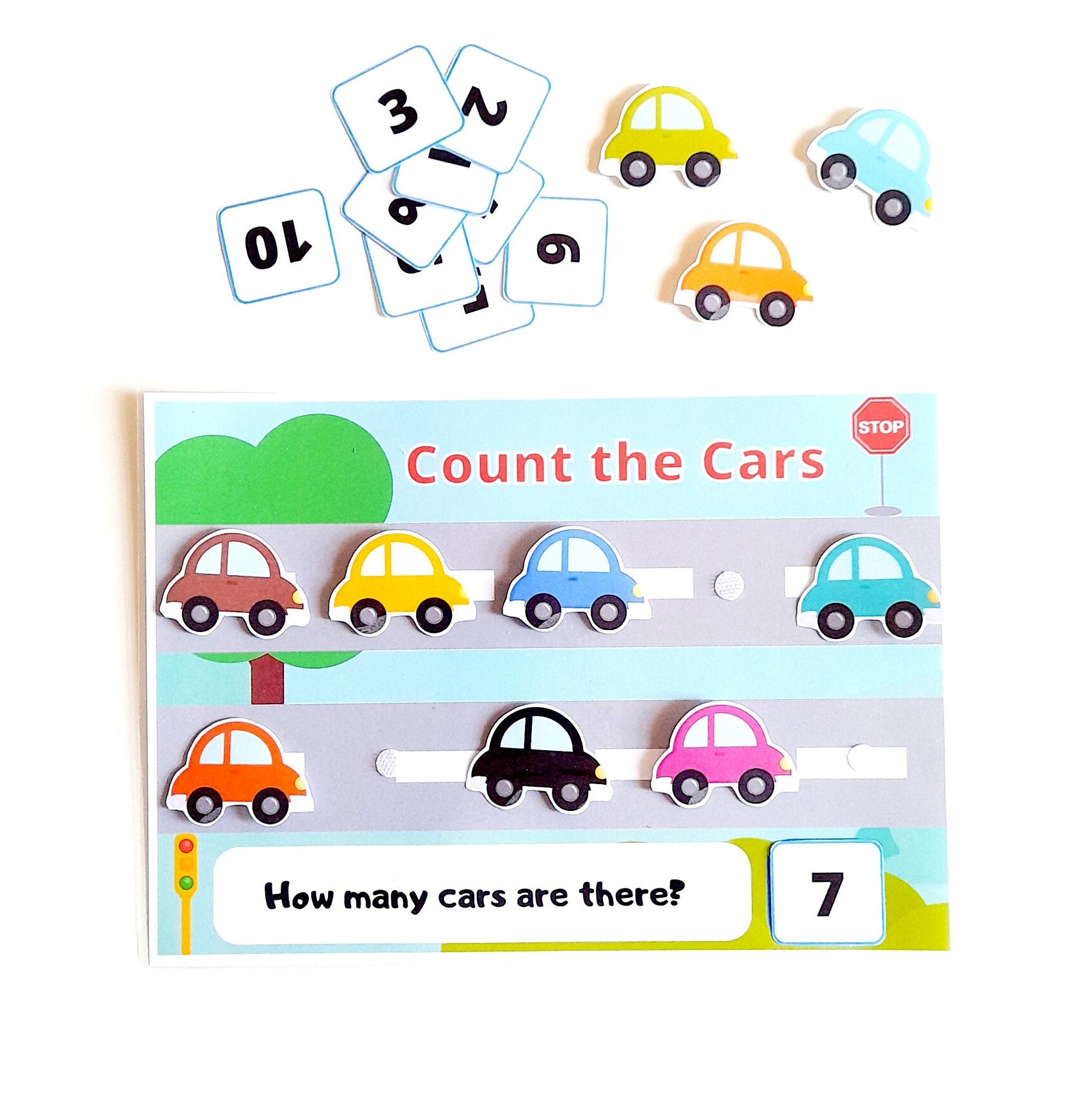Learn to Count 1 to 10 With Cars - Etsy