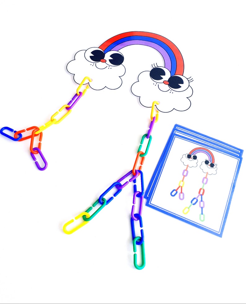 Rainbow Pattern Activity and Fine Motor Skills - Etsy