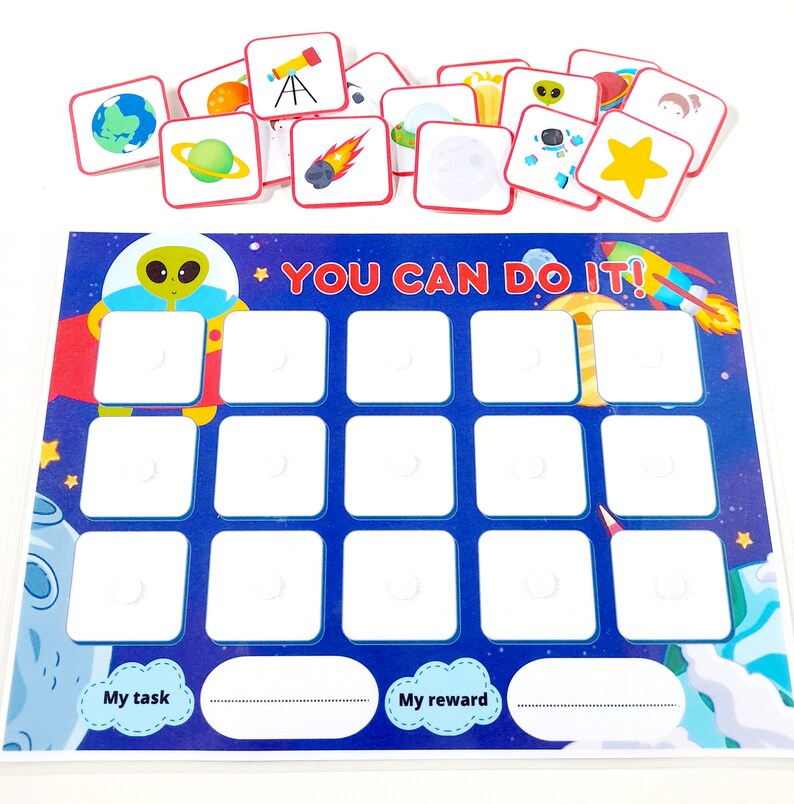 Space Reward Chart Printable Behavior Chart Responsibility - Etsy