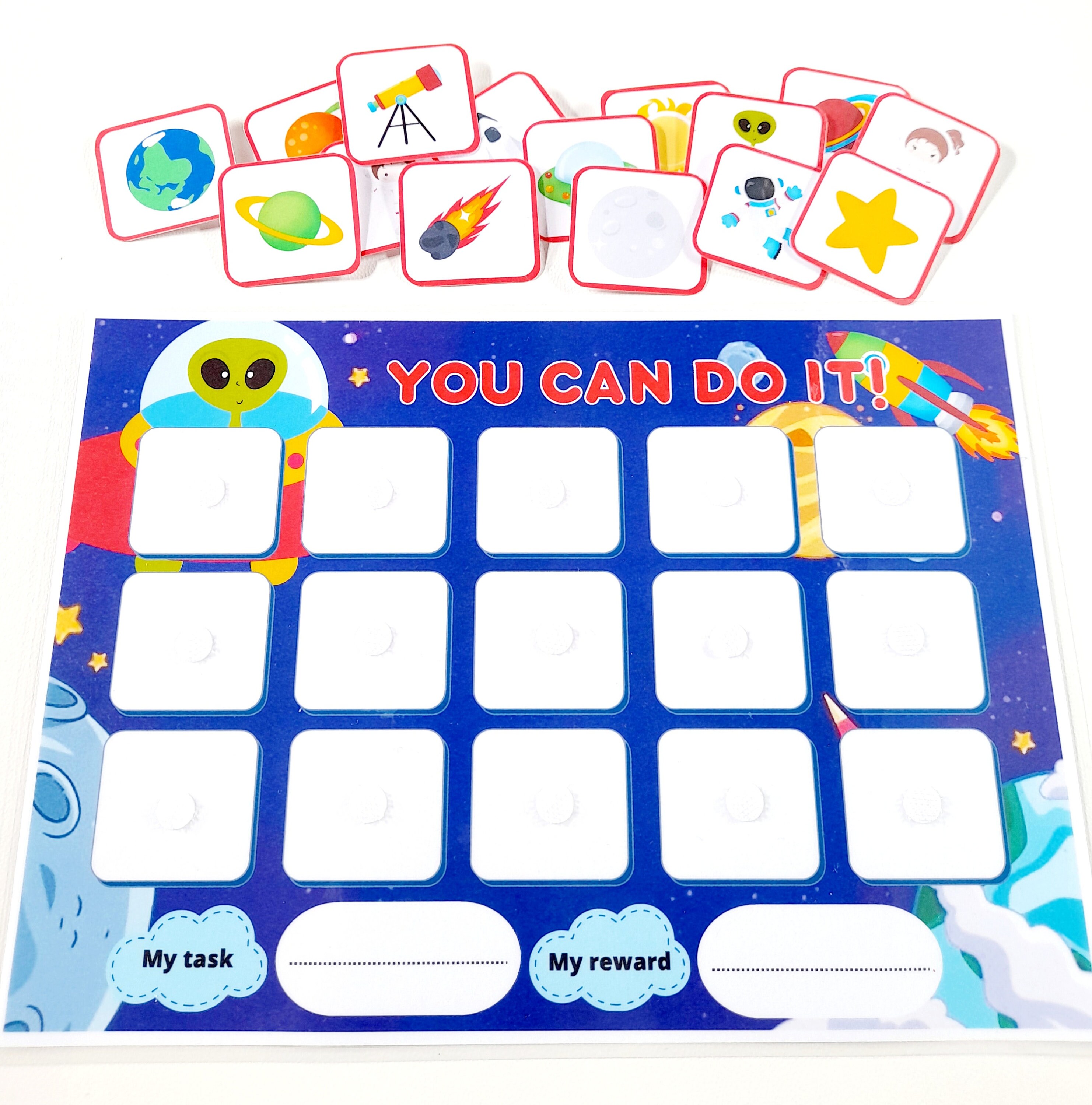 Space Reward Chart Printable Behavior Chart Responsibility - Etsy