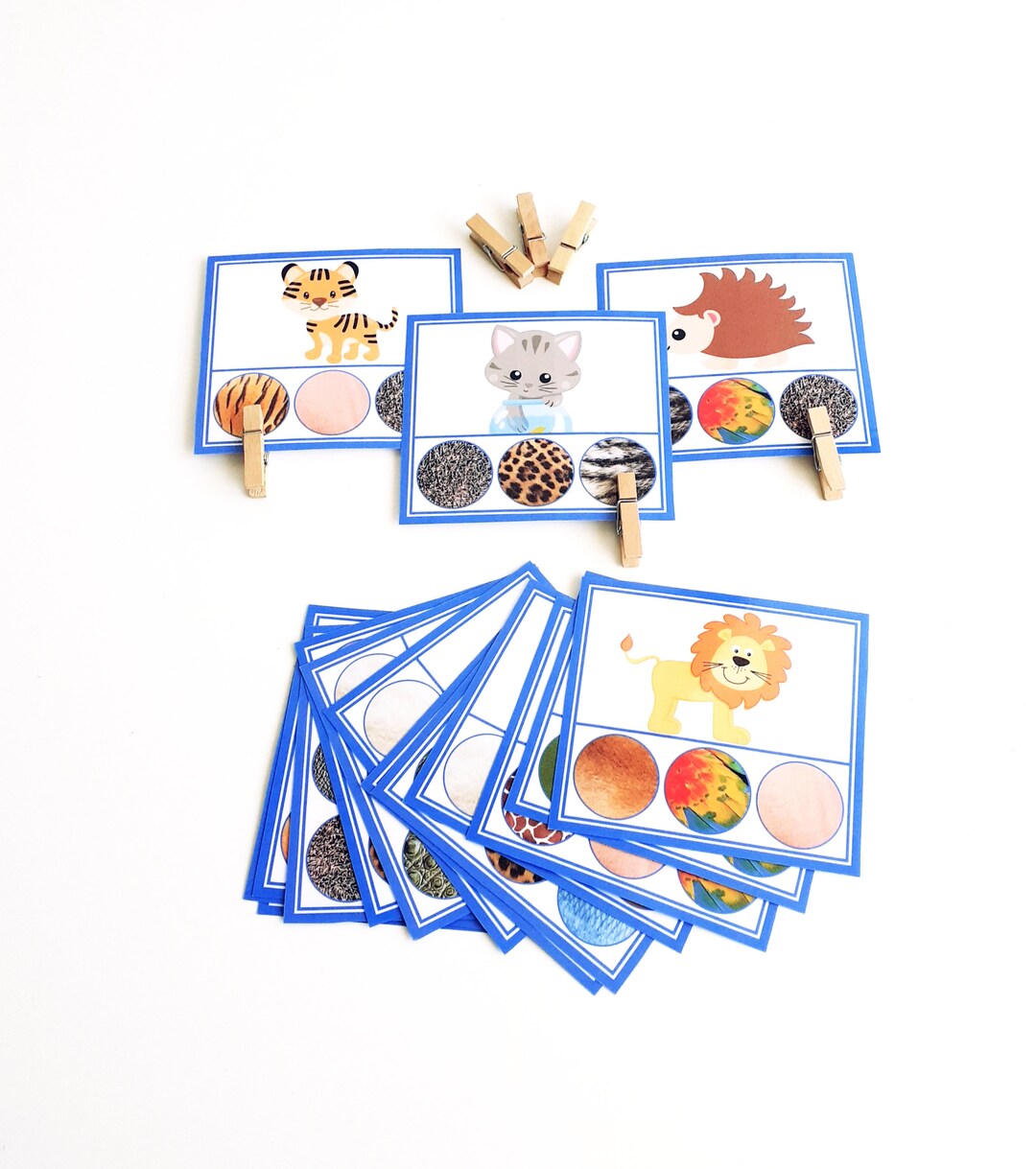 Animals Skin Matching, Fine Motor - Etsy