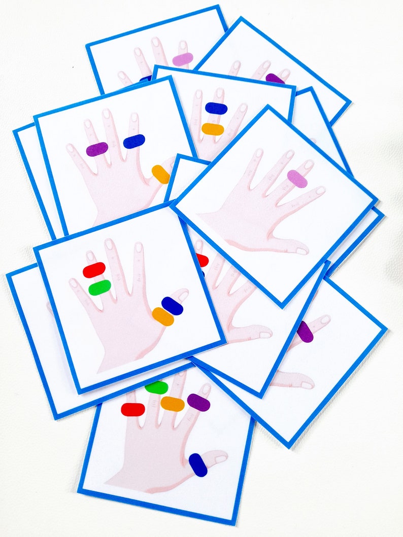 Finger Activity With Hair Ties, Fine Motor Skills, Homeschool Worksheet ...