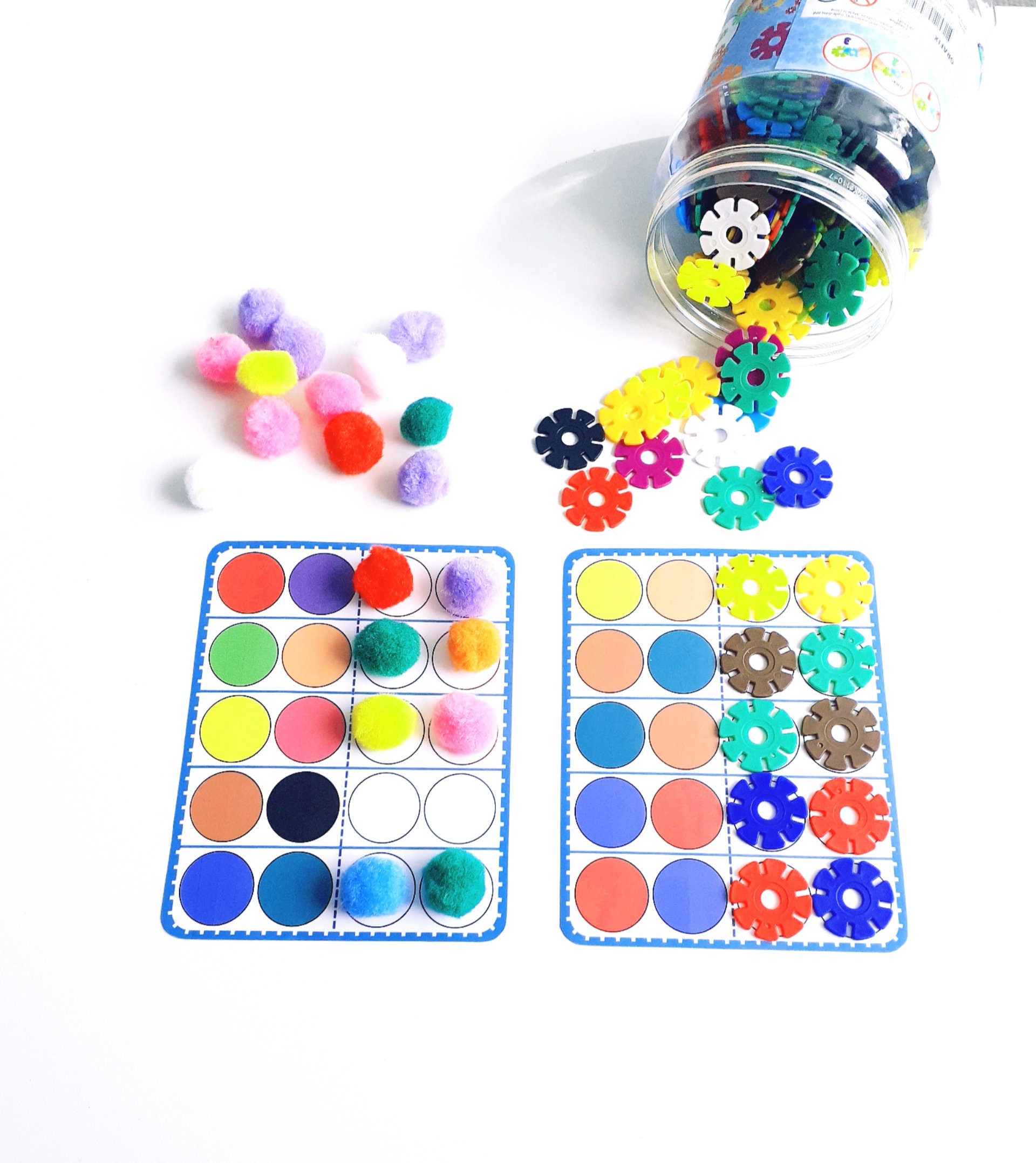 Color Matching Game, Fine Motor Skills - Etsy