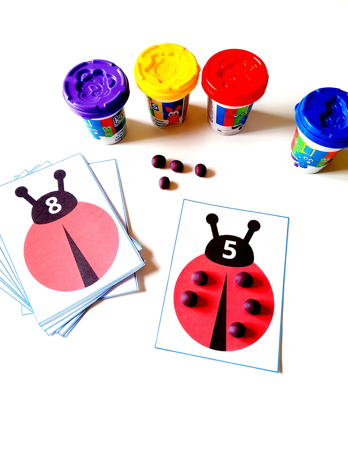 Play Dough Activity Mats, to Count 1 to 10, Kindergarten Worksheets ...