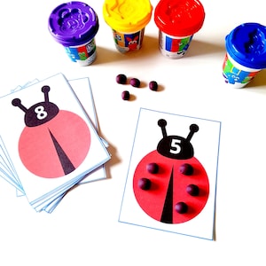Play Dough Activity Mats, to Count 1 to 10, Kindergarten Worksheets ...