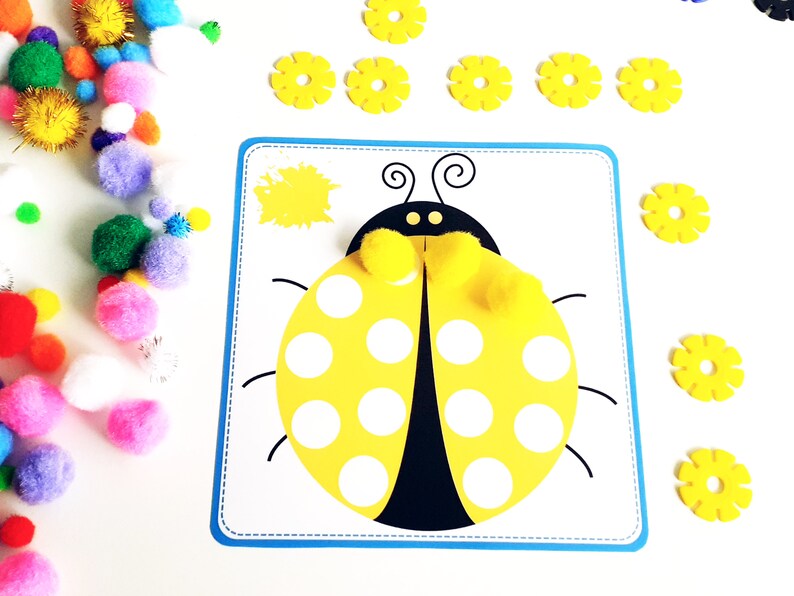Ladybug Color Sorting, Sorting Color, Fine Motor Skills, Home School ...