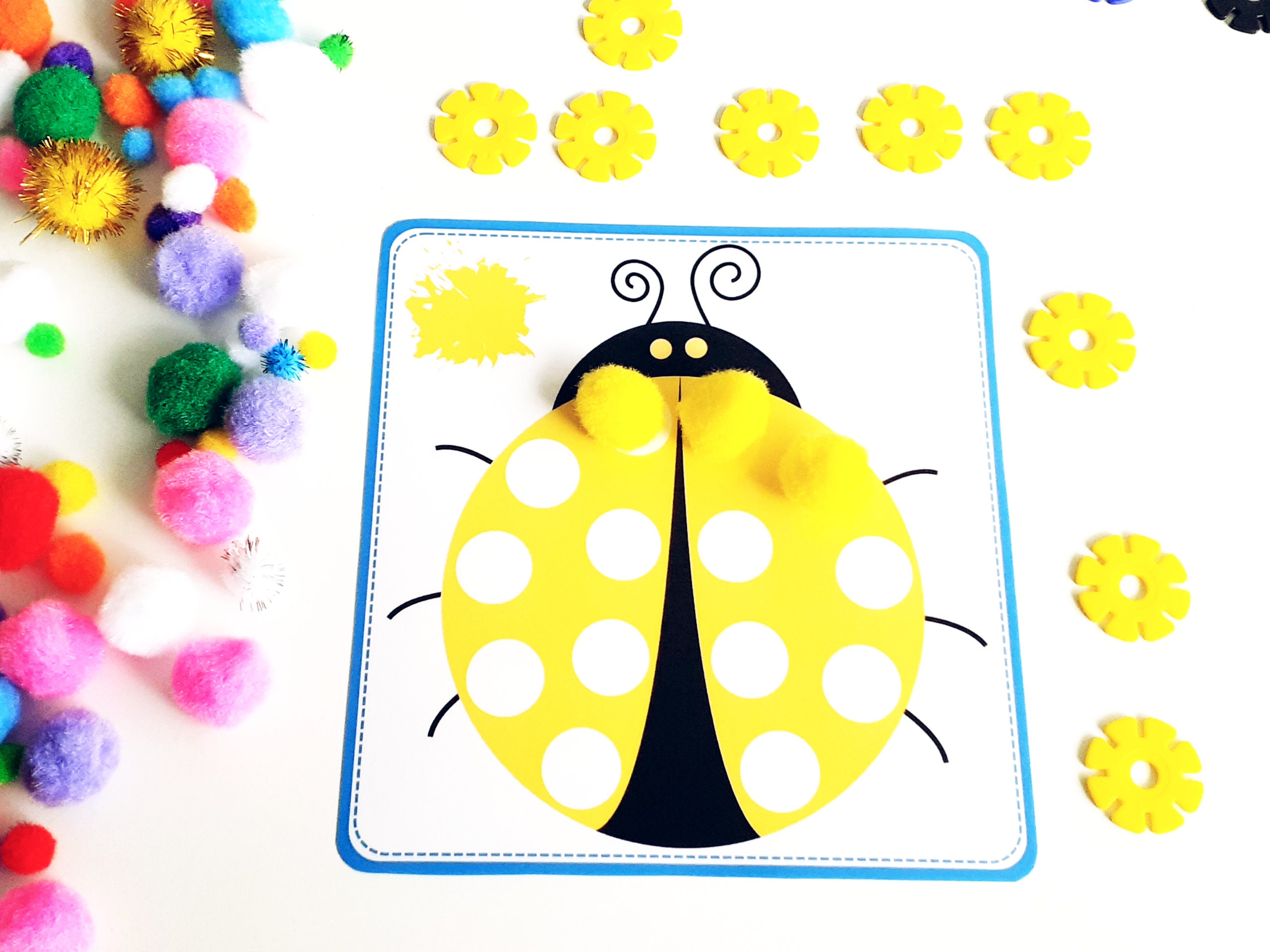 Ladybug Color Sorting Sorting Color Fine Motor Skills Home - Etsy