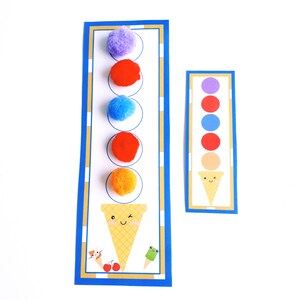 Build an Ice Cream With Pompoms, Fine Motor Activity - Etsy