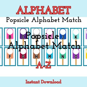 Popsicle Alphabet Match, Alphabet Matching Game, Beginning Sounds ...