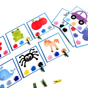 Color Matching Printable, Fine Motor Activity - Etsy