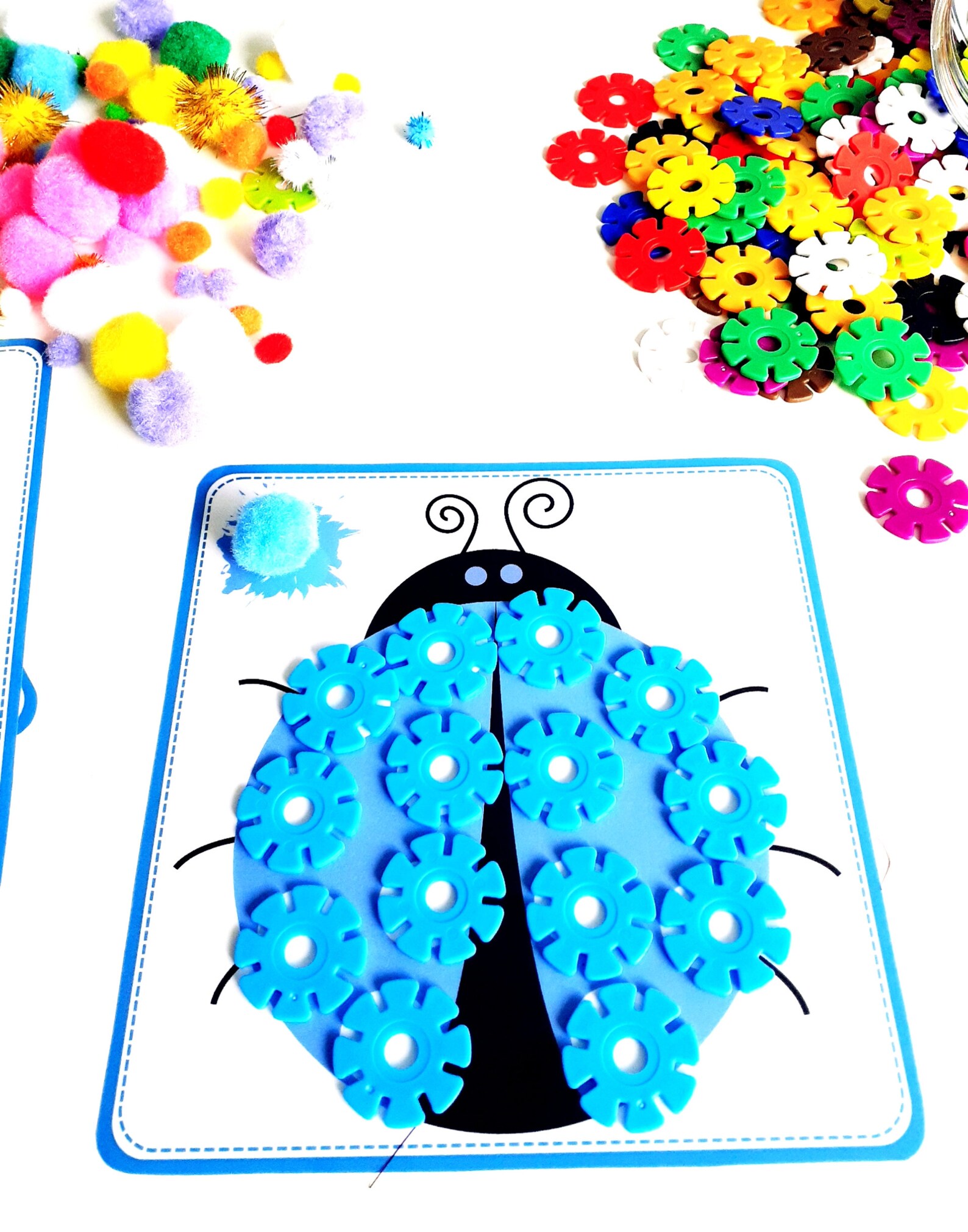 Ladybug Color Sorting Sorting Color Fine Motor Skills Home - Etsy