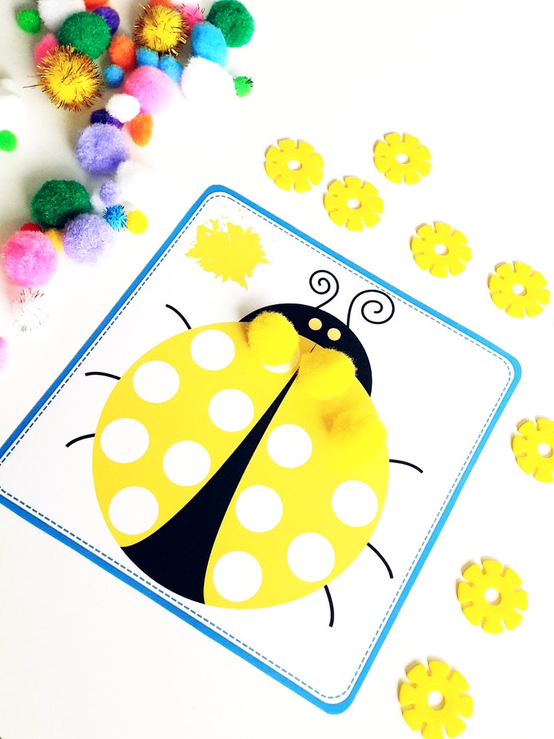 Ladybug Color Sorting Sorting Color Fine Motor Skills Home - Etsy